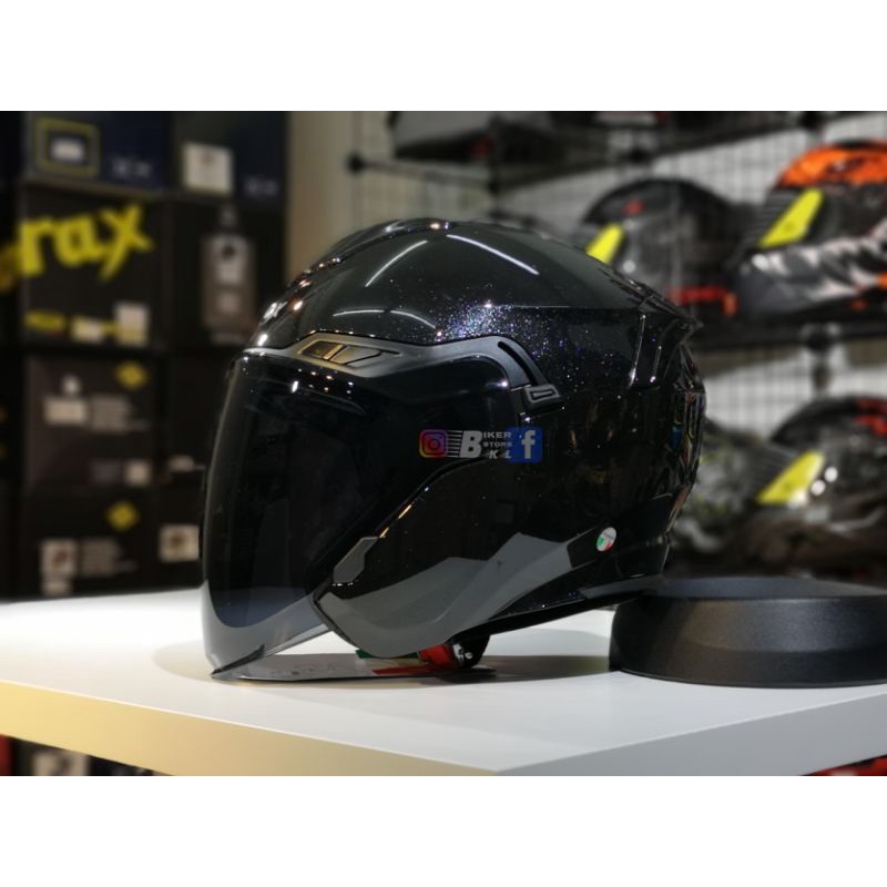 Original Motorax S30 Open Face Helmet - Glass Black | Shopee Malaysia