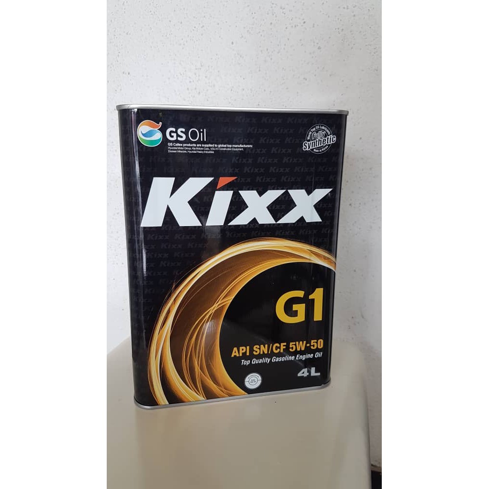 Kixx G1 5w50 SN/CF 4L Fully Synthetic Oil (Tin Can) | Shopee Malaysia