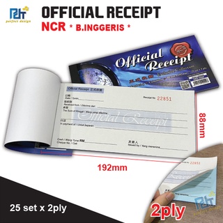 Resit Rasmi / Official Receipt / NCR 2ply x 25set = 50sheets | Shopee ...
