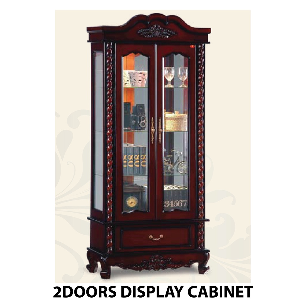 DISPLAY CABINET /WHITE DISPLAY CABINET DISPLAY RACK/ALMARI HIASAN/GLASS ...