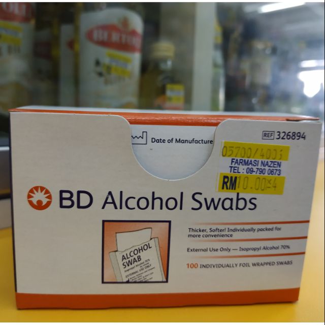 BD ALCOHOL SWABS (100'S) | Shopee Malaysia