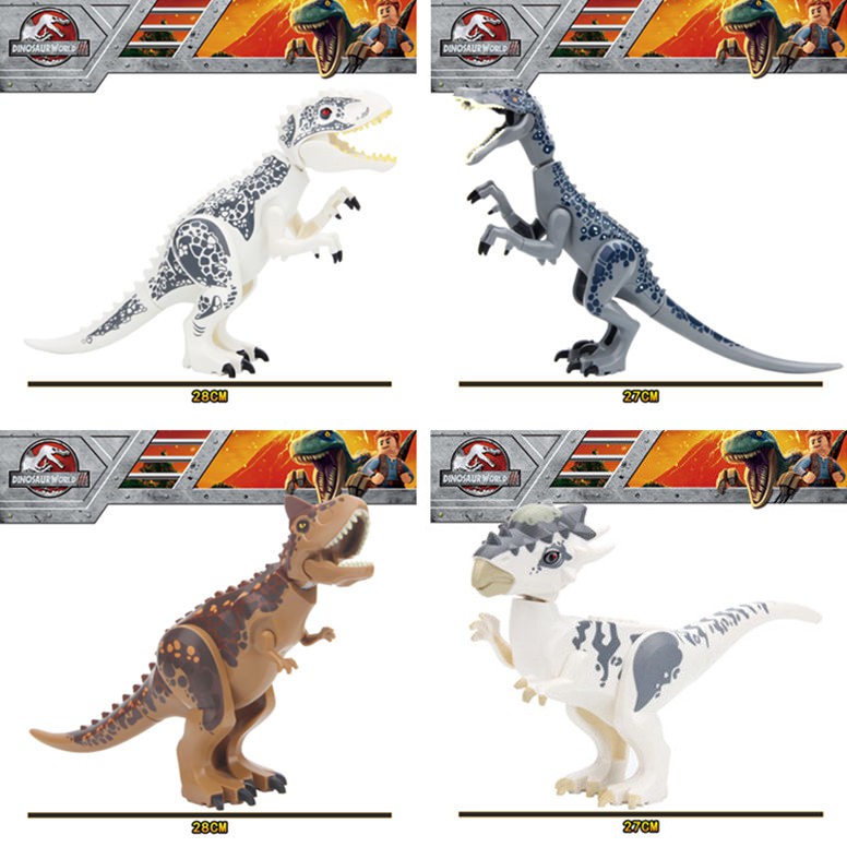 4pcs/sets Lego Dinosaur Big Size Jurassic World Jurassic Park Building ...