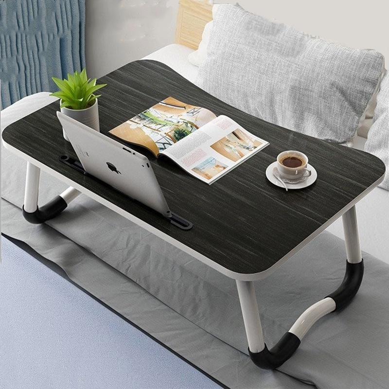 Foldable Table Laptop Table Anti Slip With Pad Slot Computer Desk ...