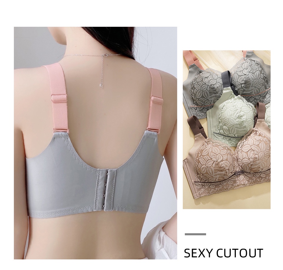 Fallsweet Womens Plus Size Bra Minimizer Underwear Wireless Sexy Lace