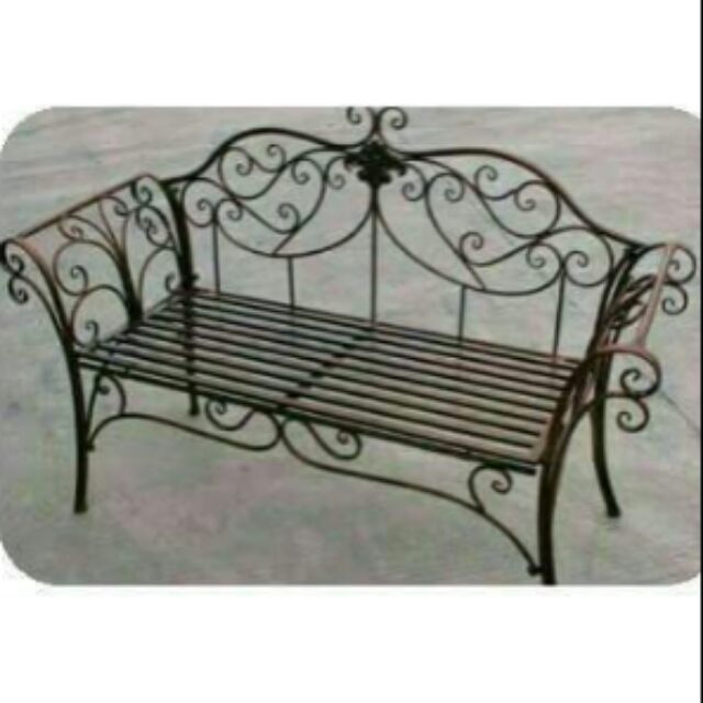 Kerusi Besi Kerawang / Metal Garden Chair /Outdoor Bench Chair | BeeCost