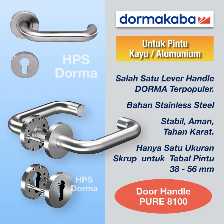 Door Lever Handle Dorma Pure 8100 / 6501 / 6612 | Shopee Malaysia