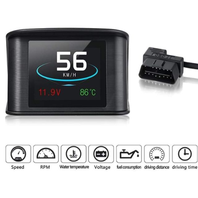 Gauge OBD2 Meter Multi Function Speed Rpm Water sound alarm driving ...