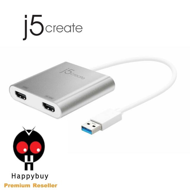 J5 Create USB 3.0 TO DUAL HDMI MULTI-MONITOR ADAPTER (2K / JUA365 ...