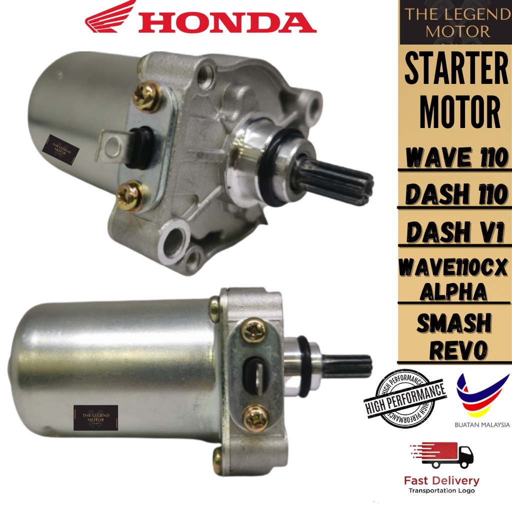 WAVE110 DASH 110 V1 WAVE CX ALPHA DX DASH110 STARTER MOTOR ASSY STATER ...