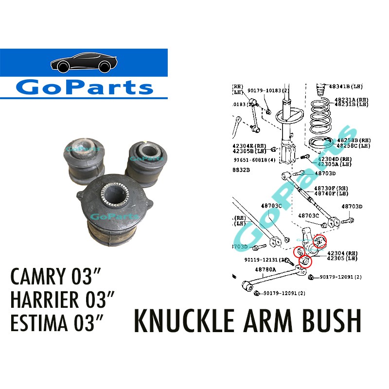 CAMRY( ACV30)(ACV40) HARRIER(ACU30) REAR KNUCKLE ARM BUSH | Shopee Malaysia