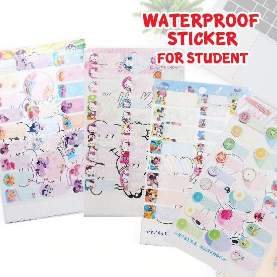 Name Sticker label Waterproof Student Writable Office Stationery Sticky ...