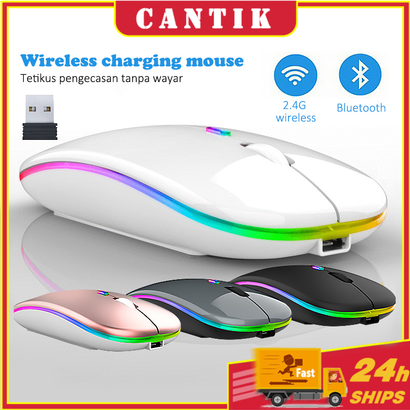 🔥ready stock🔥Wireless Mouse Bluetooth 2.4Ghz Receiver Optical ...