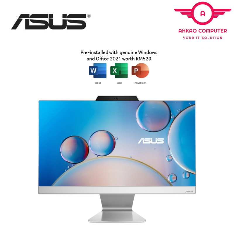 Asus A3202WB-BA137WS 21.45" FHD All-In-One Desktop PC White ( I3-1215U ...