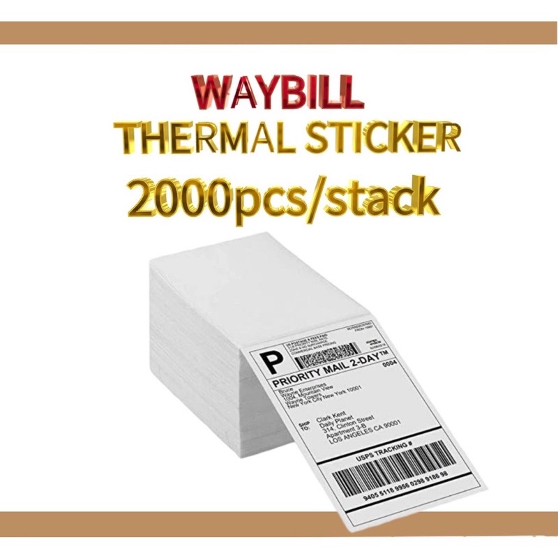 A6 Thermal Sticker Thermal Paper Shopee Waybill Shipping Label ...
