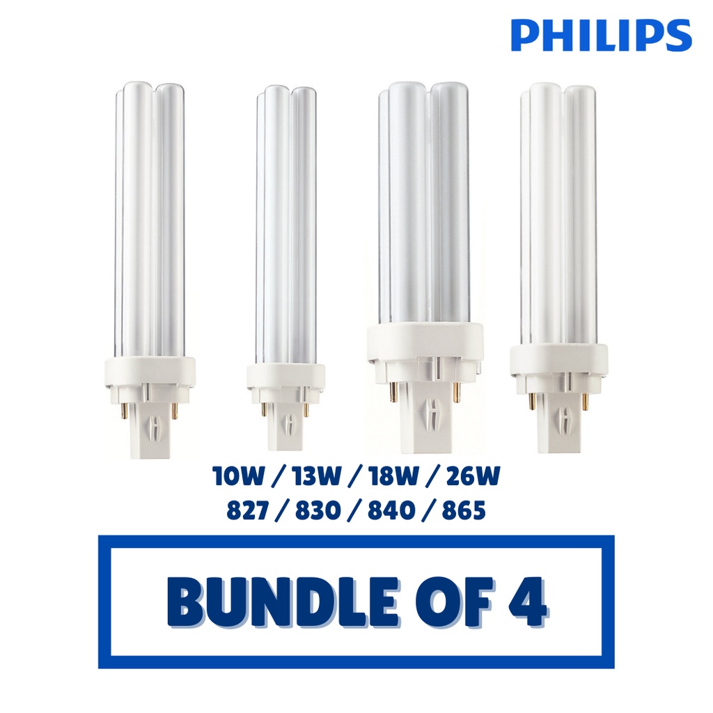 (COMBO of 4 pcs) PHILIPS Master PL-C 10W 13W 18W 26W 2 Pin | Shopee Malaysia