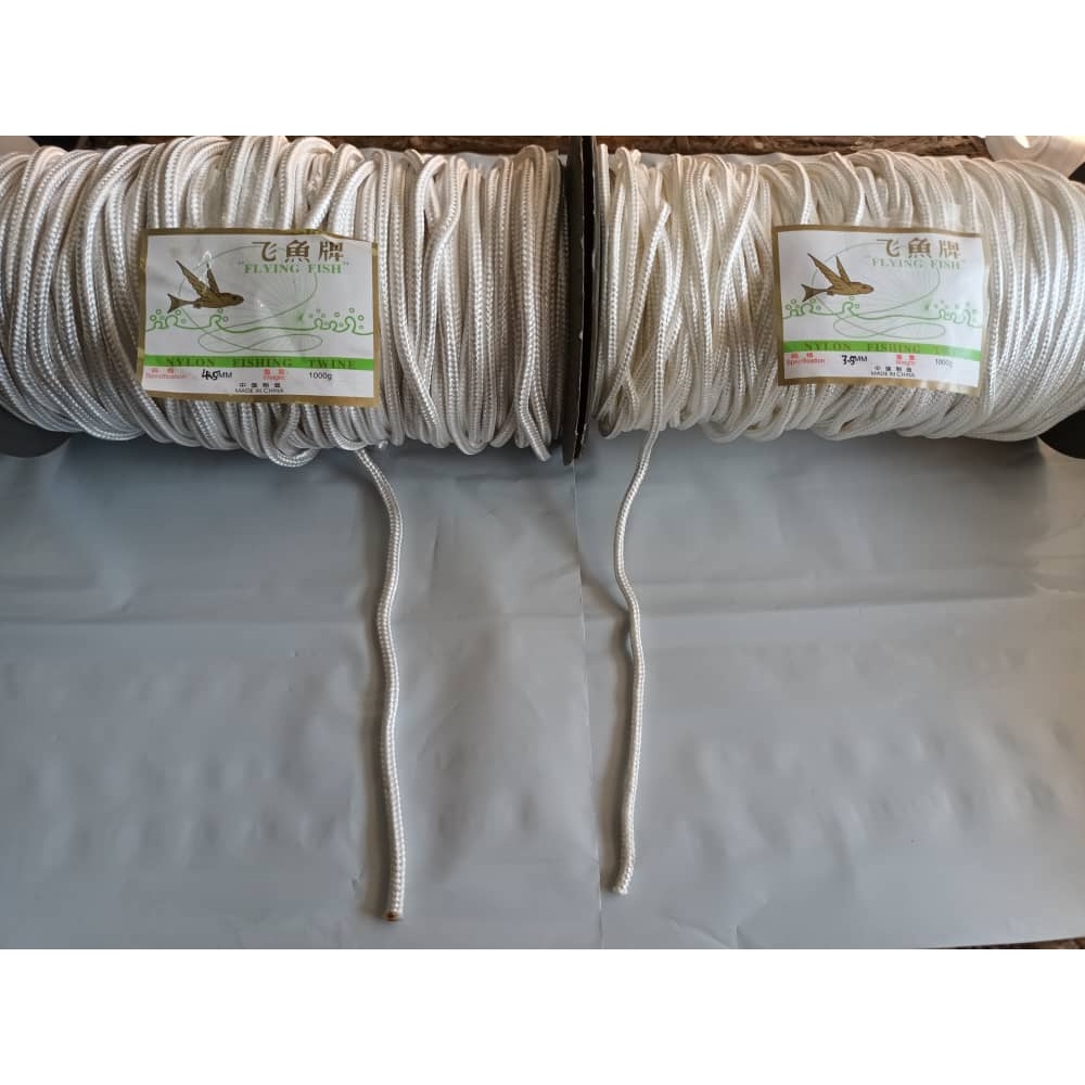 FLYING FISH NYLON BRAIDED ROPE 3.5MM / 4.5MM (1 METER) | Shopee Malaysia