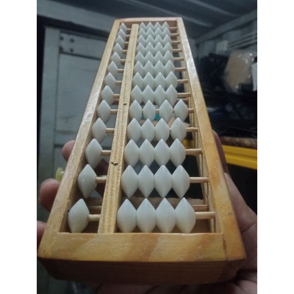 Student Wooden Abacus with Clear Zero Button 13-Digit - Sempoa Kayu ...
