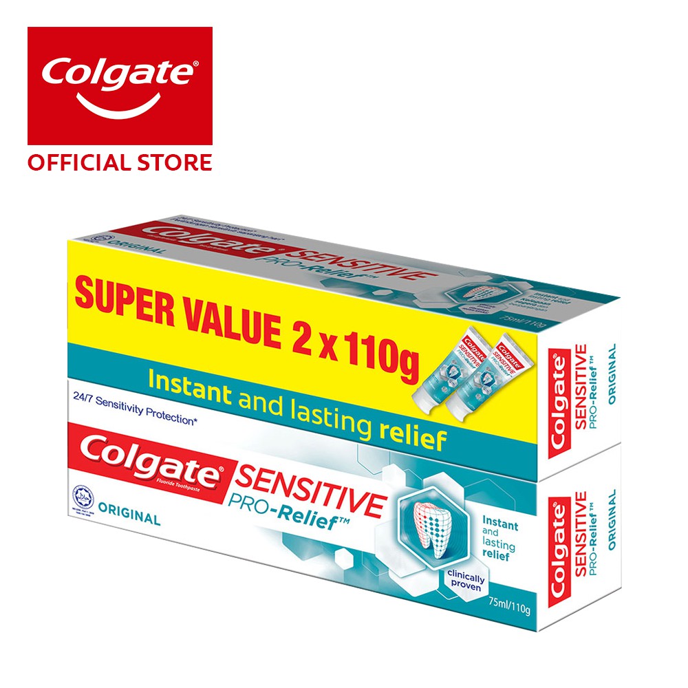 Colgate Sensitive Pro Relief Original Toothpaste Valuepack 110g x 2 ...