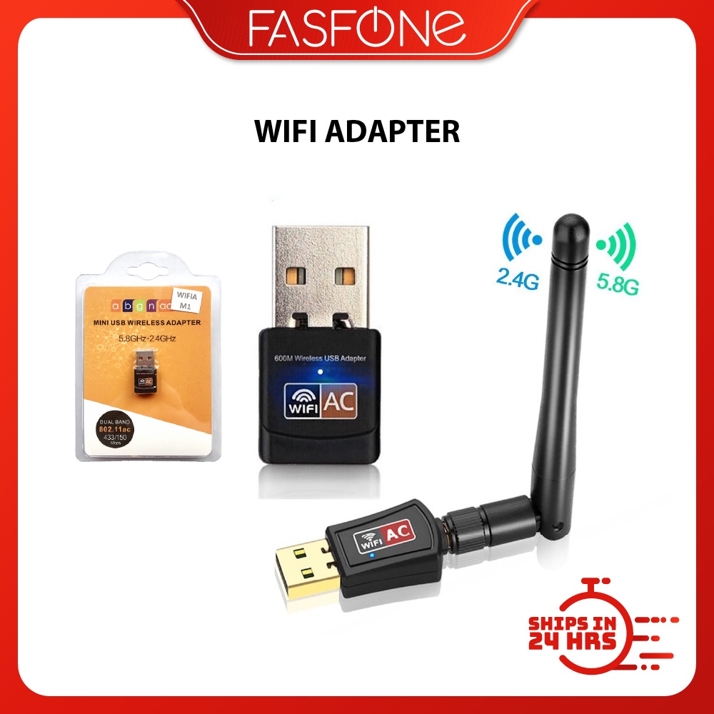 USB Wireless Network Card AC Dual Mode Frequency Wifi Adapter | PC Wifi ...