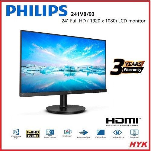 Philips 241V8 23.8" Full HD IPS 75Hz Adaptive Sync LCD Monitor | Shopee ...