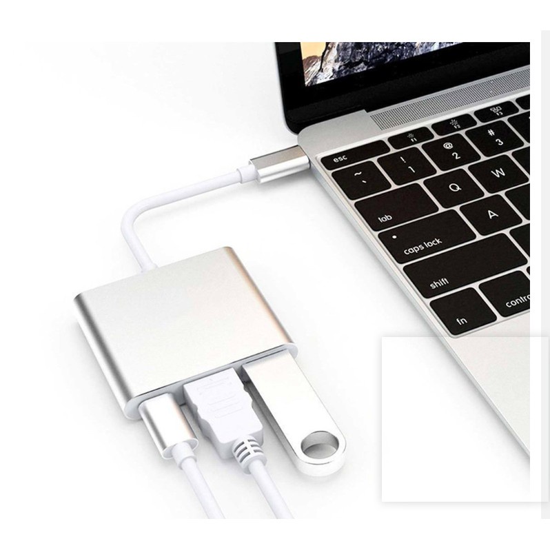 Comes 4K Ultra HD Adapter 3 In 1 Type C To HDMI USB 3.0 Type-C ...