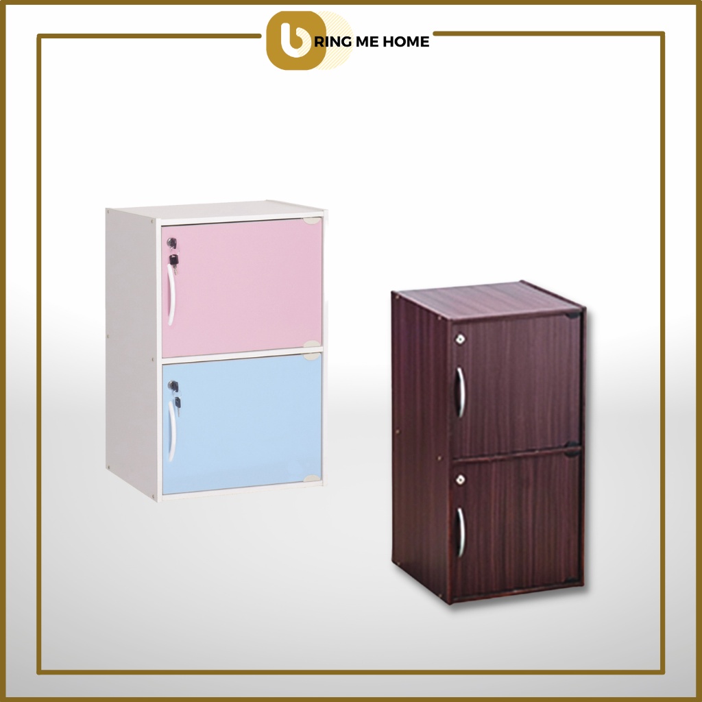 CONY 2 Door Cabinet With Lock Office Cupboard Bookshelf Bookcase Book ...