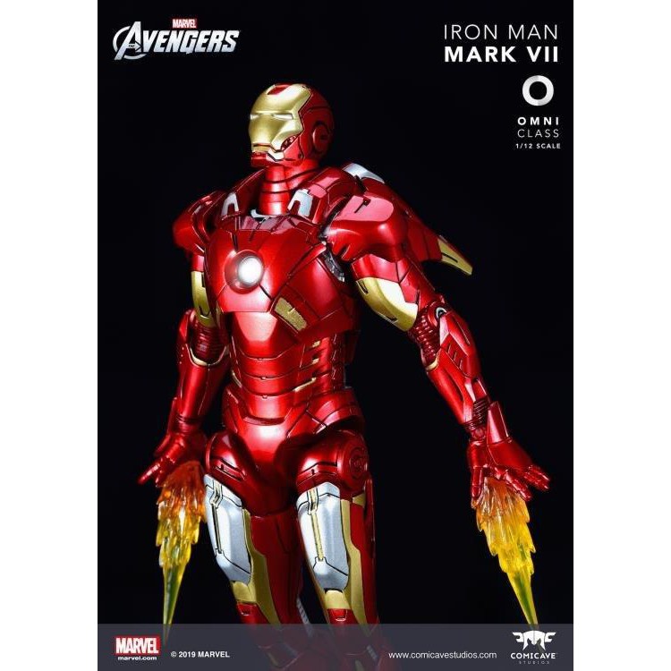 Comicave MARK 7 MK7 1/12 Super Alloy Fully Articulated Iron Man Mark ...