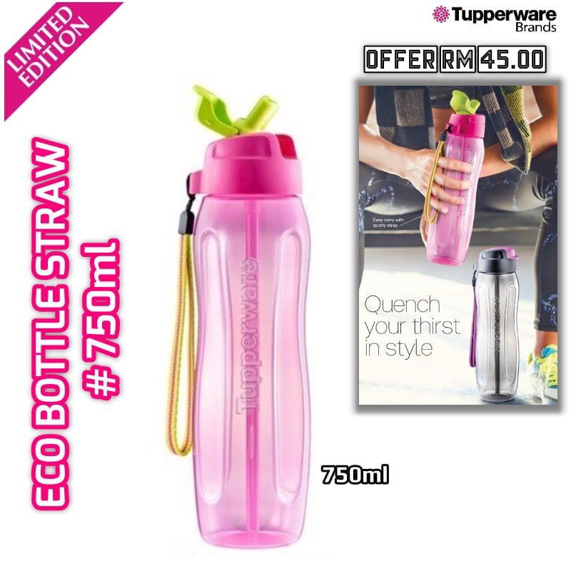 botol air straw brand tupperware 750ml | Shopee Malaysia
