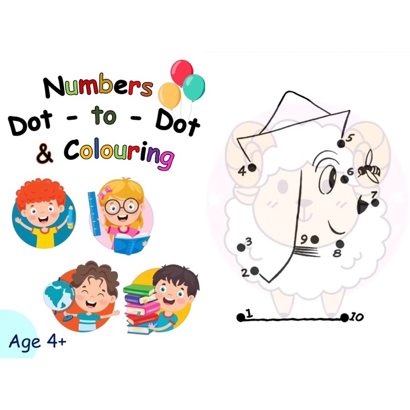 1-20 Numbers Dot to Dot & Colouring (Easy) | Shopee Malaysia