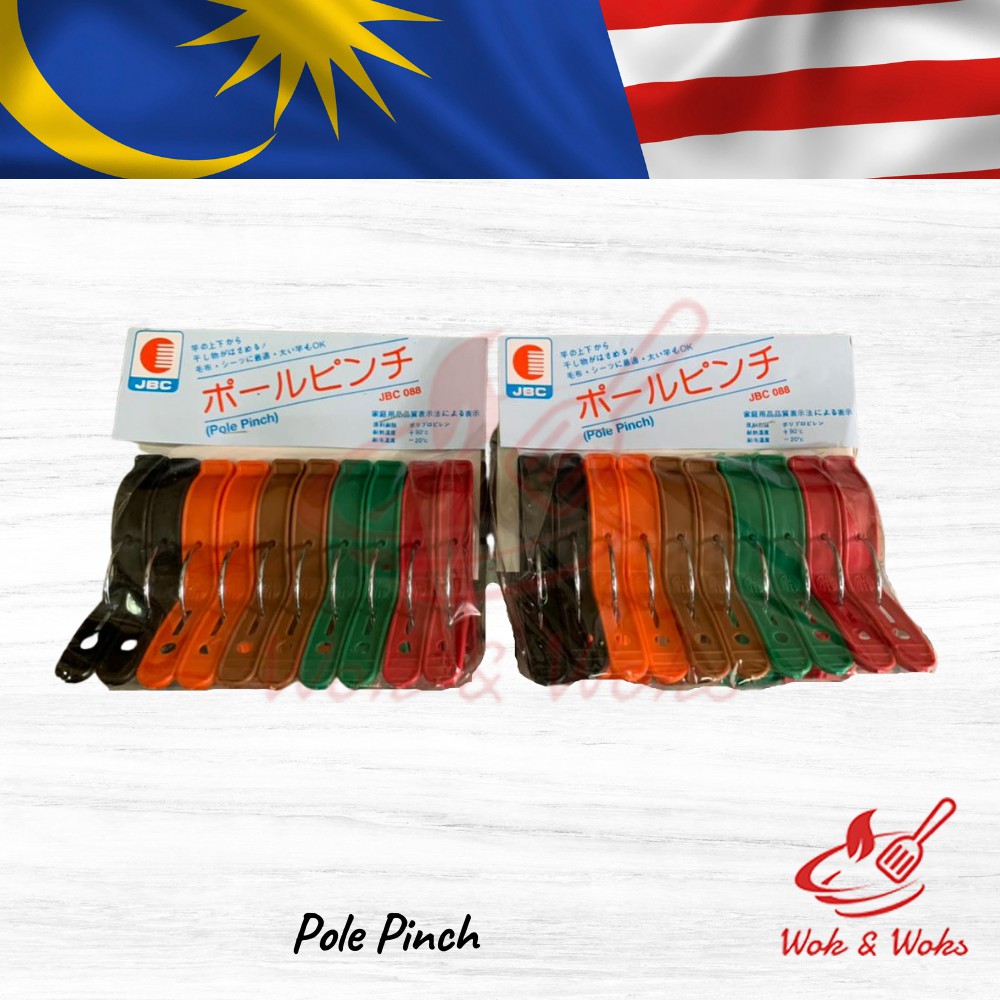 Plastic Cloth Pegs Pole Pinch / Sepit Tiang Kain Plastik (10pcs ...