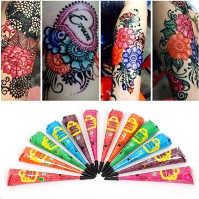 FRESH HENNA CORN COLOUR 12pcs|INAI WARNA|BLACK | Shopee Malaysia
