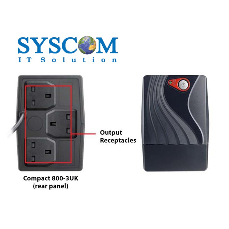 Neuropower UPS 800VA Compact C800-3UK with 3 Socket | Shopee Malaysia