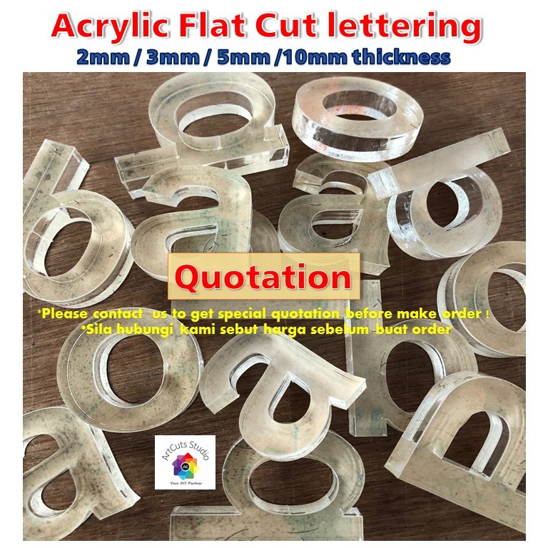 Custom Cut Acrylic Alphabet Lettering Wording Numbering Logo Huruf wall ...