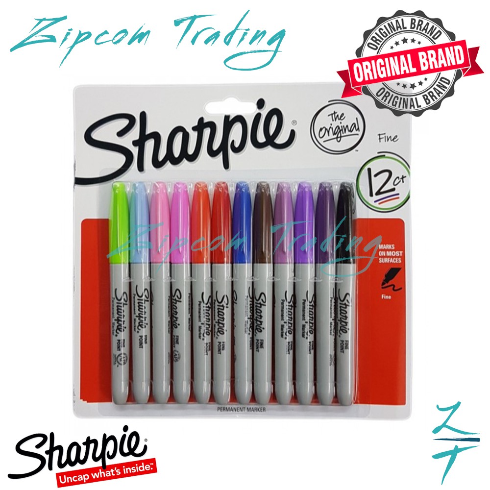 SHARPIE PERMANENT MARKER FINE ( 12's BLISTER PACK ) | Shopee Malaysia