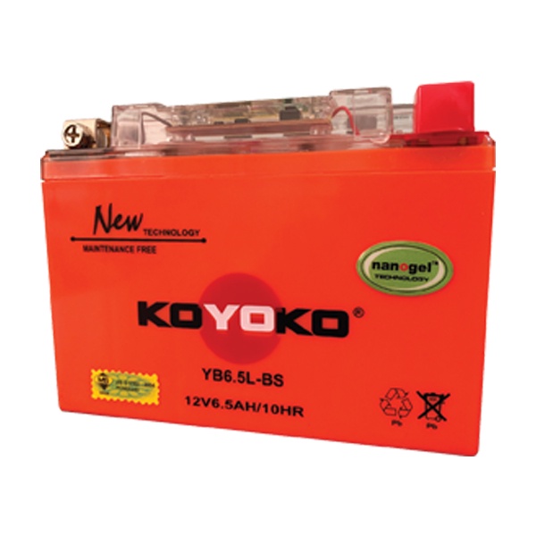 KOYOKO G2 GEL YB6.5L-BS YB6.5 BATTERY MODENAS MR2 DEMAK DZM-200 ...