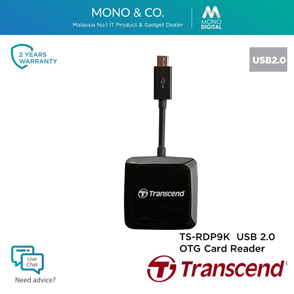 Transcend All in One OTG Multi Card Reader TS-RDP9K OTG Card Reader ...