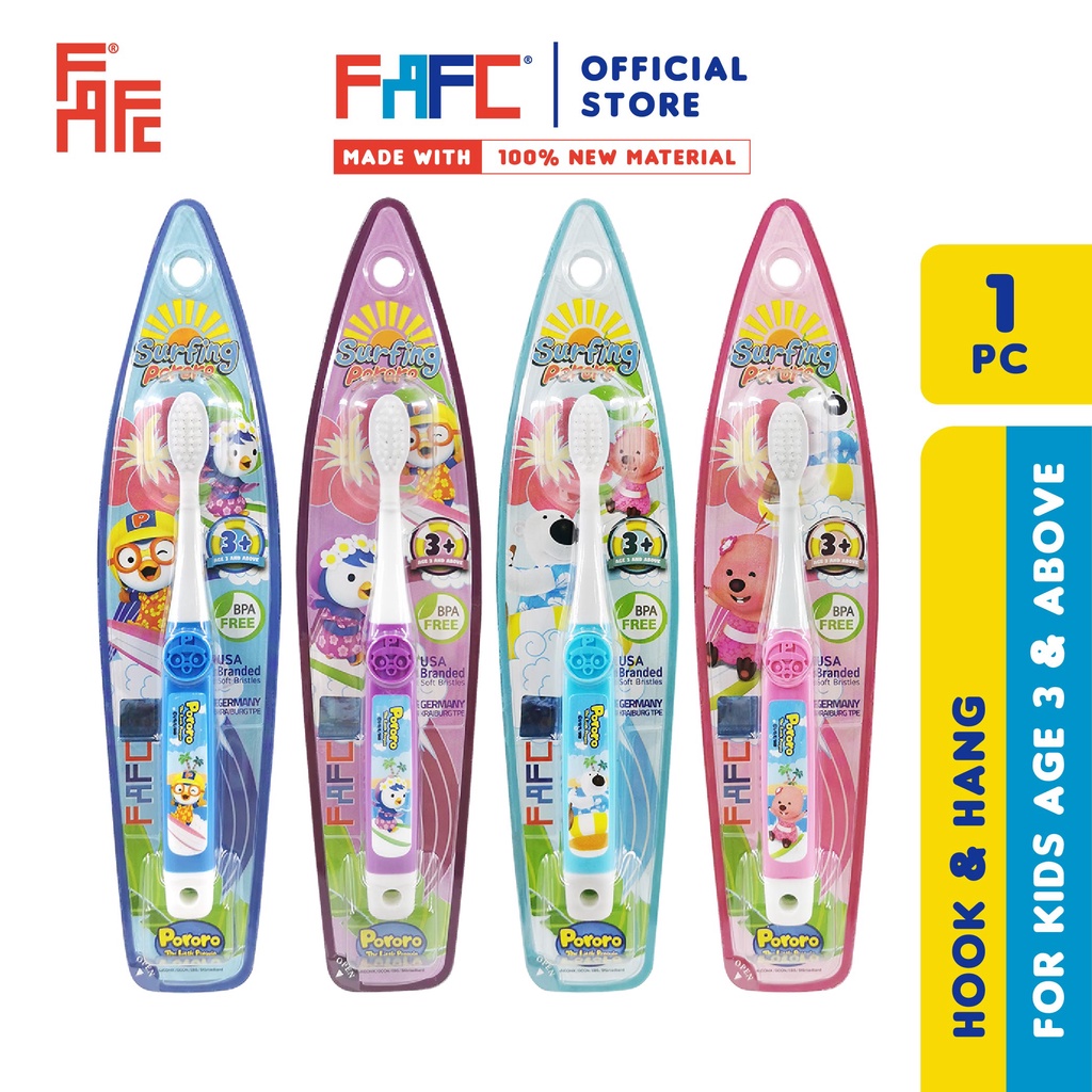 FAFC Pororo Hook Kids Toothbrush Age 3+ (1 Pc) | Shopee Malaysia