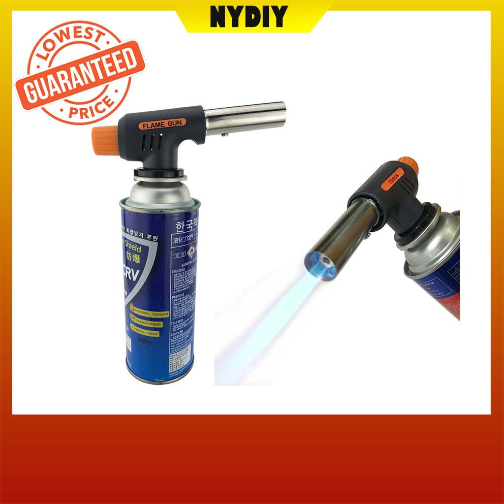 Portable Metal Flame Gun Camping Gas Multipurpose Torch Butane Burner ...