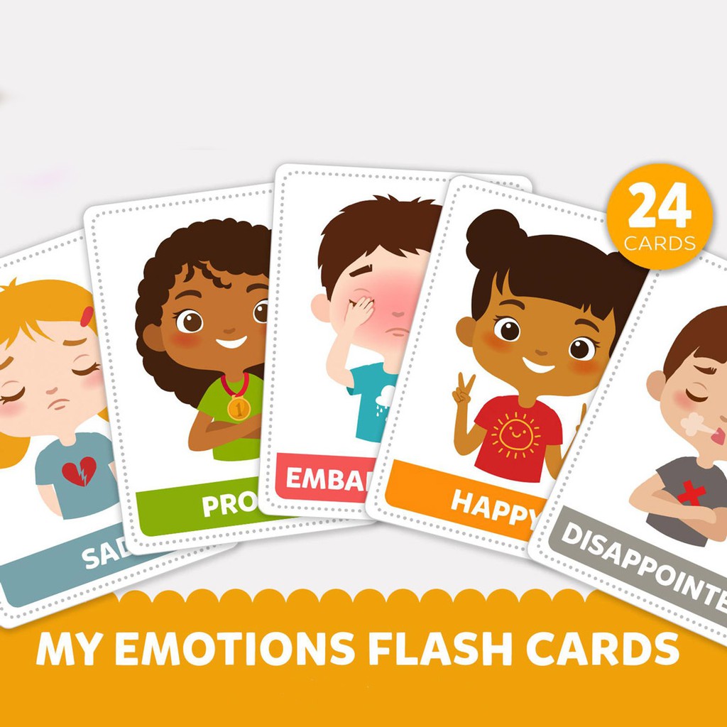 *READY STOCK* Emotions Flash Cards Feelings Flash Cards Preschool ...