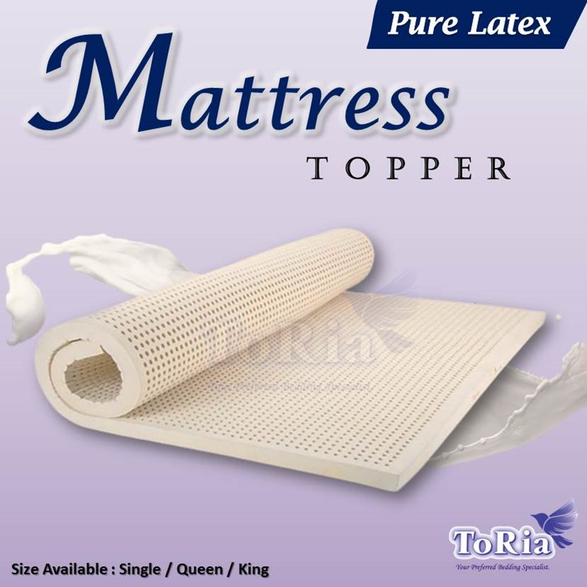 TORIA 100% Natural Latex Topper / Mattress Topper / Pure Latex / Lapik ...