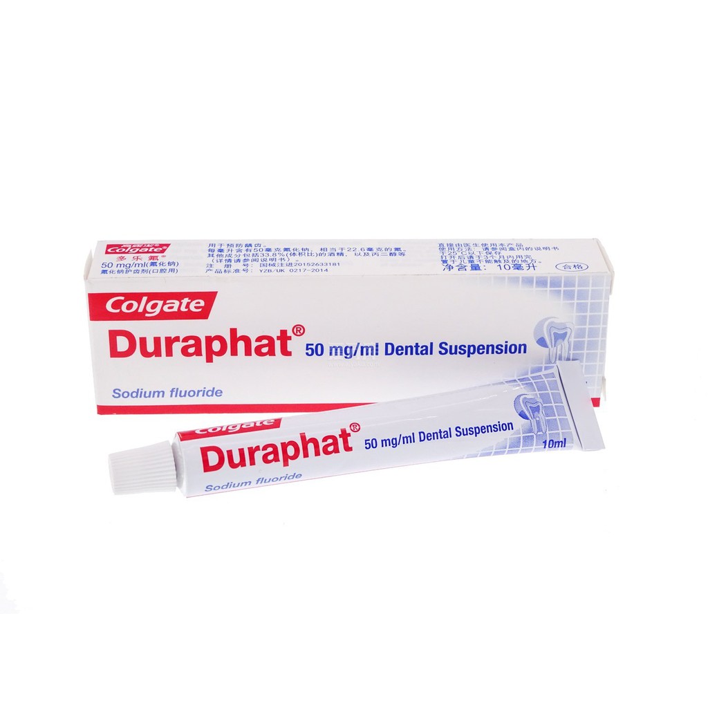 A Tube Of Colgate Duraphat 5000ppm Flouride Toothpaste On A White ...