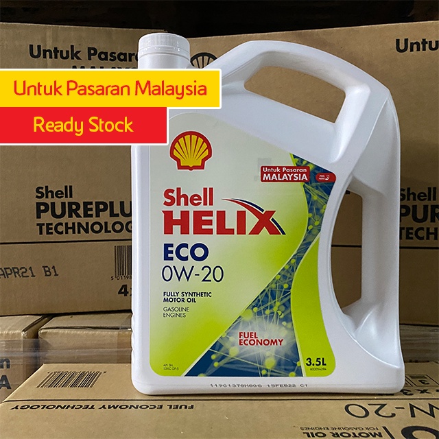Shell Helix ECO 0W-20 Fully Synthetic Engine Oil (3.5L) | Shopee Malaysia