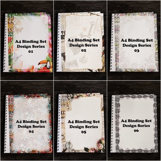 A4 Binding Set 3 (Buku Folio/Buku Skrap) Binding Paper With Plastic ...