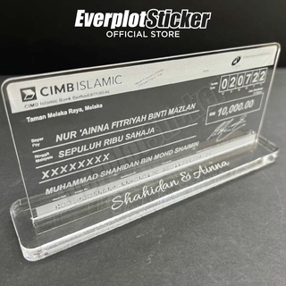 Cek Hantaran MOCKUP CEK Cheque+Tapak Replika Cek Replika Cheque Cheque ...