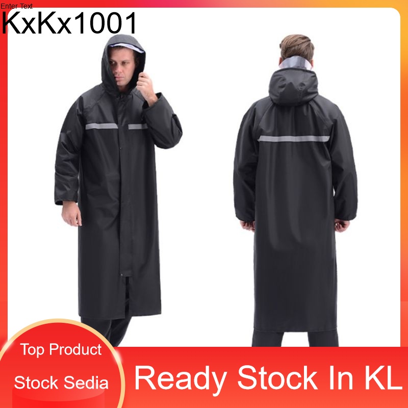 RAIN COAT BAJU HUJAN DOUBLE LAYER DESIGN PVC RAINCOAT REFLECTIVE RAIN ...