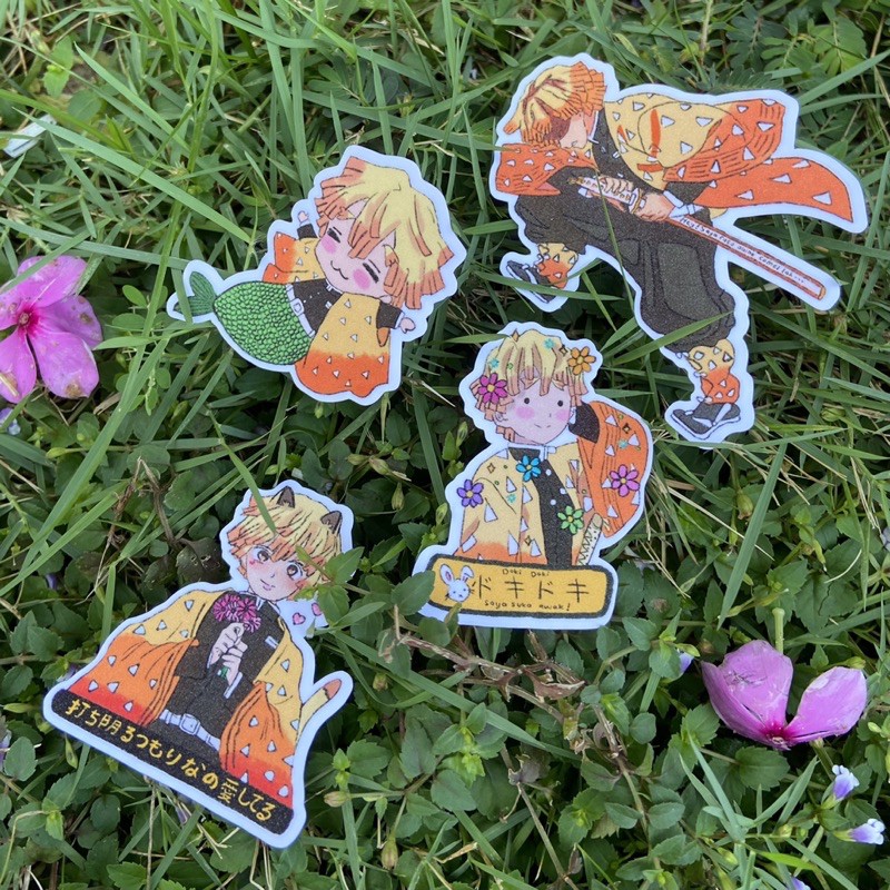 Zenitsu glitter sticker set Demon Slayer | Shopee Malaysia