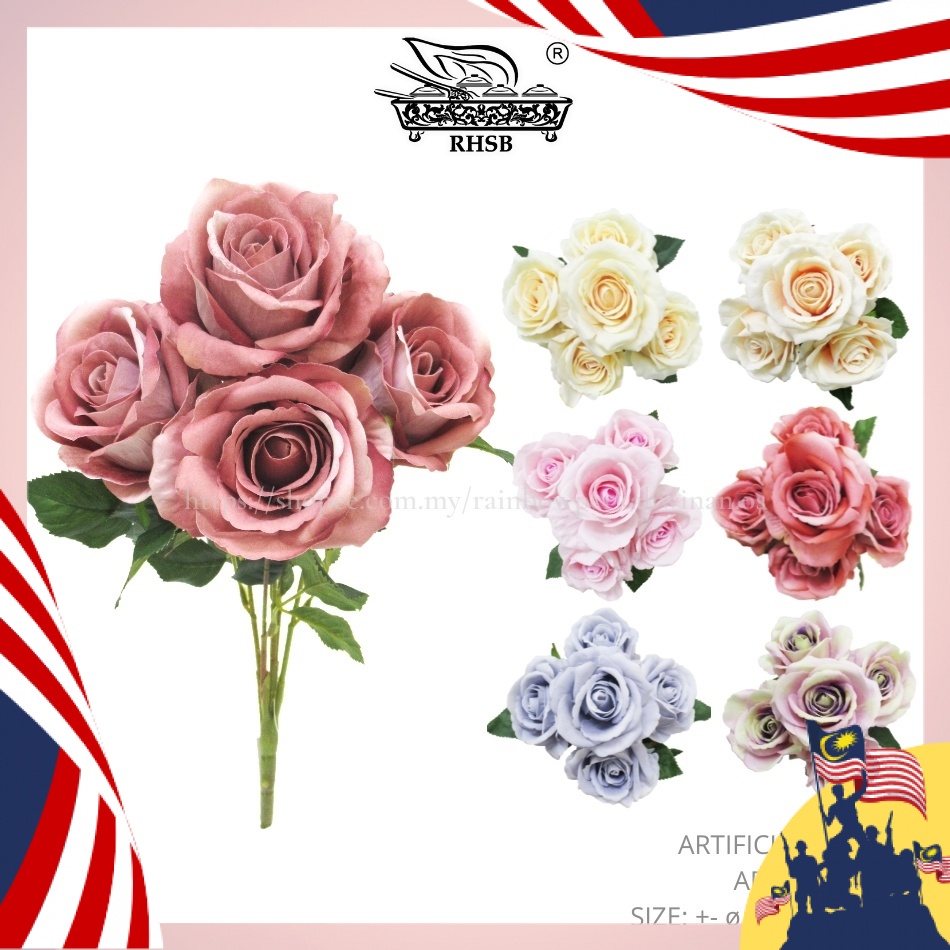 ARTIFICIAL VELVET ROSE /BUNGA ROSE /ARTIFICIAL FLOWER /BUNGA HIASAN ...