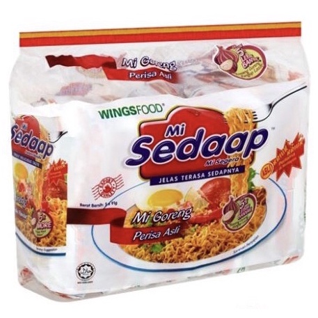 Mi Sedaap Mee Sedap Mi Segera Instant Noodles Mi goreng perisa Asli (5 ...