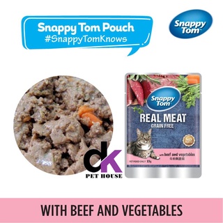Snappy Tom Pouch Cat Wet Food 85G TUNA LAMB CHICKEN SHRIMP BEEF ...