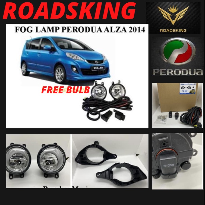 [ FREE BULB 2PCS ] PERODUA ALZA 2016~2019 FOG LAMP FOG LIGHT 55W FULL ...